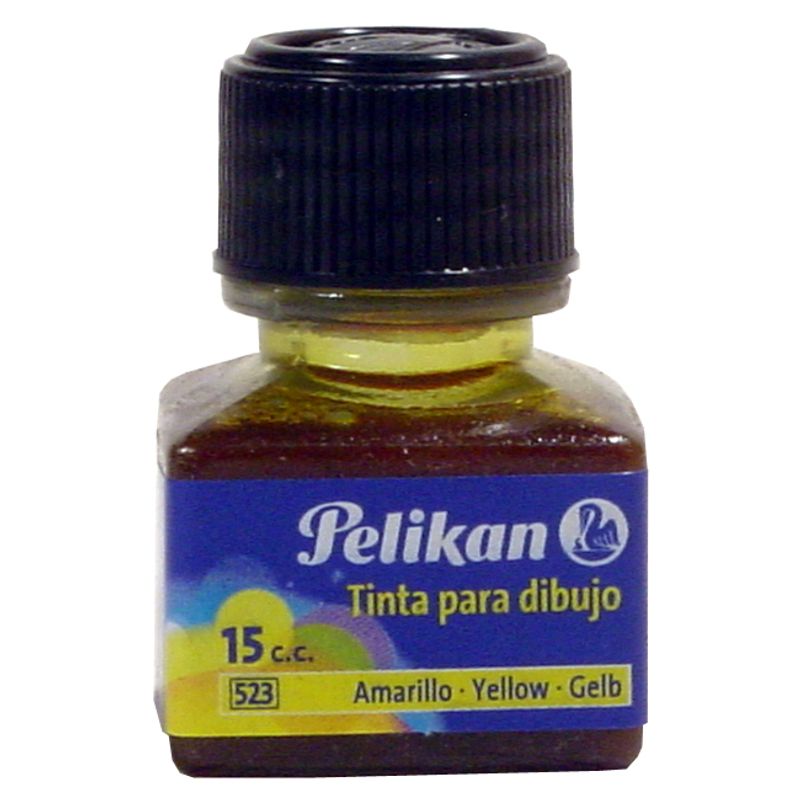 TINTA CHINA PELIKAN 15cc.AMARILLO - Tomy