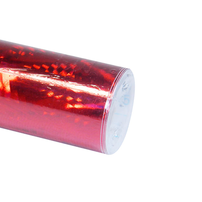 PAPEL PVC 45cm.x 2mt.HOLOGRAFICO ROJO - Tomy