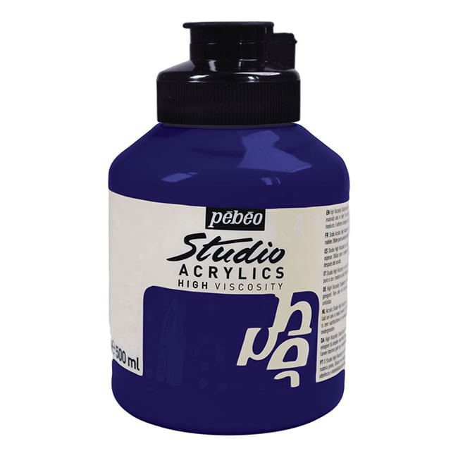 ACRILICO STUDIO 500ML. 015 AZUL ULTRAMAR OSCURO - Tomy