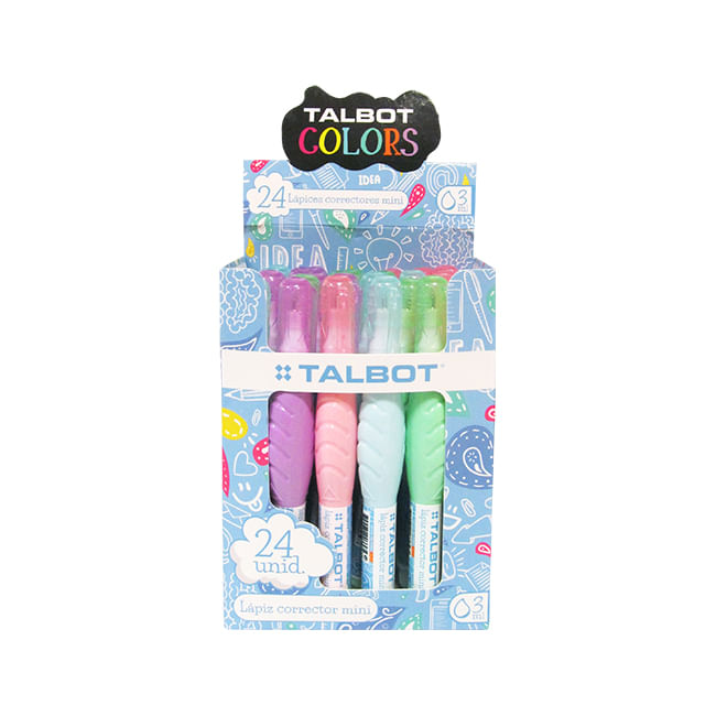 CORRECTOR TALBOT MINI 3ml. PASTEL COL. SURT. - Tomy
