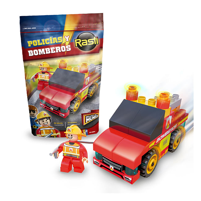 BLOQUE BLOCKY BOMBERO 40pzas DOY PACK - Tomy