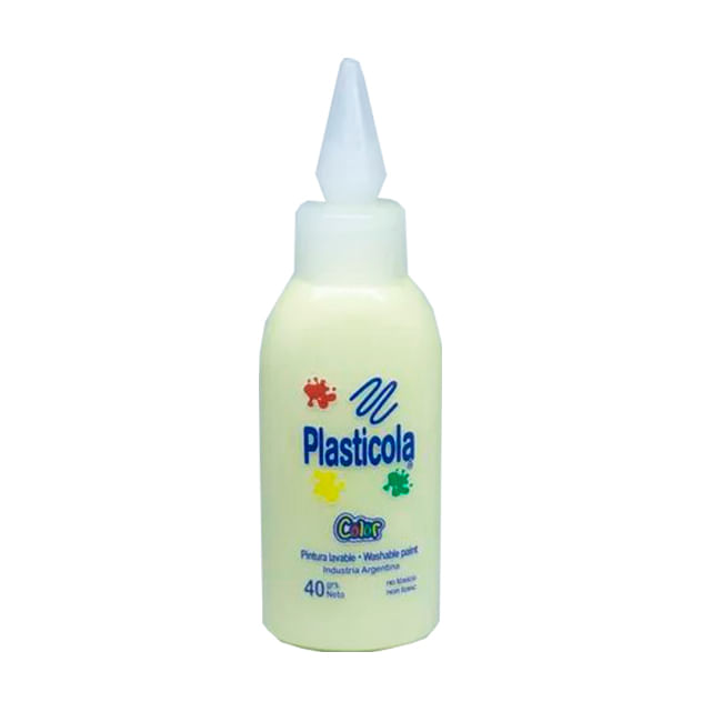 ADHESIVO PLASTICOLA PASTEL x 40grs.AMARILLA - Tomy