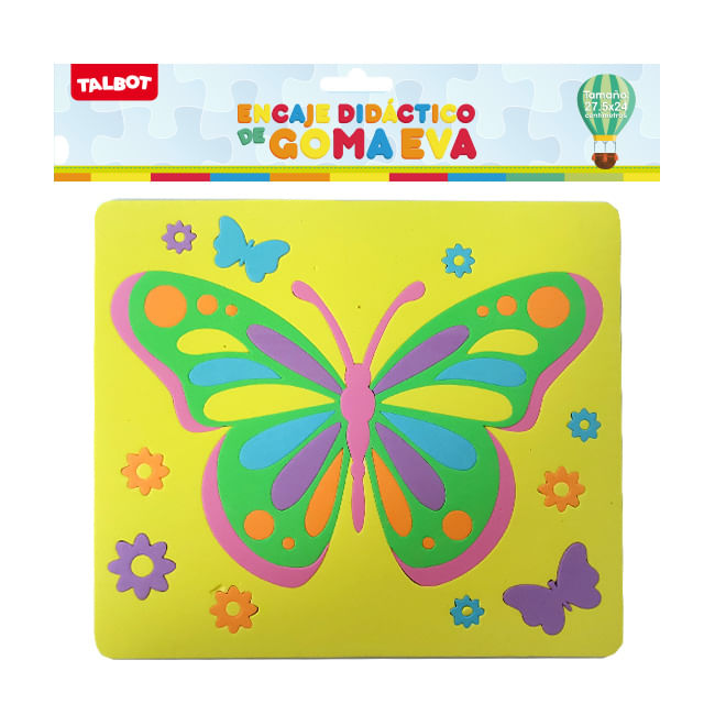 ENCASTRE GOMA EVA TALBOT MARIPOSA 27,5x24cm. - Tomy