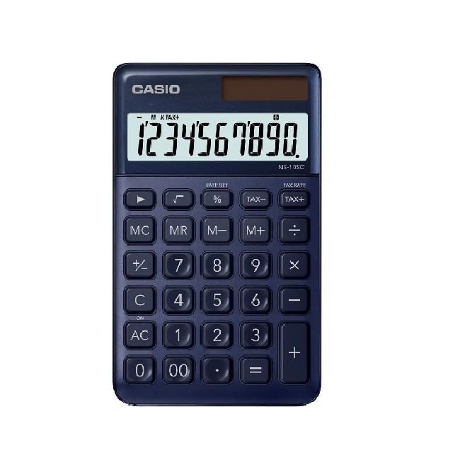 CALCULADORA CASIO ESCRITORIO AZUL METAL NS-10SC-NY - Tomy